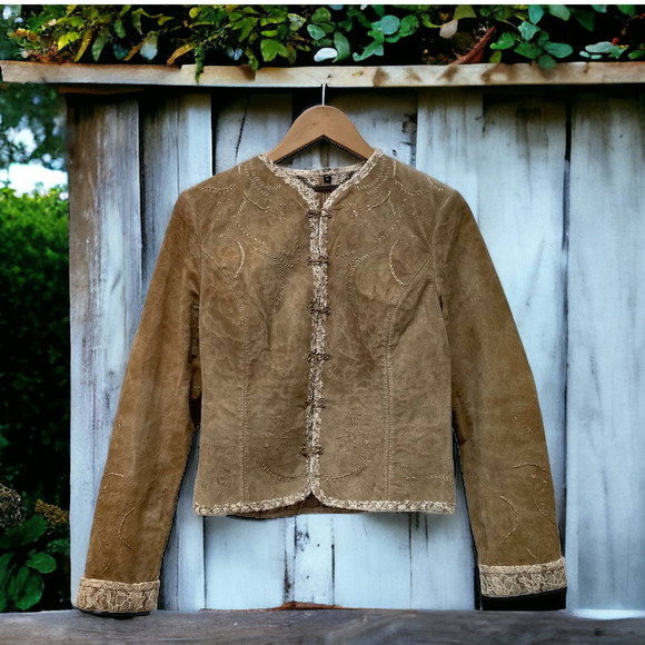 saguardo | Jackets & Coats | Vintage Boho Saguaro Brown Leather Braided ...